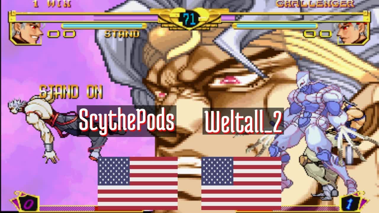 @jojobanr1: ScythePods (US) vs Weltall_2 (US) [JoJo HFTF jojoban ...