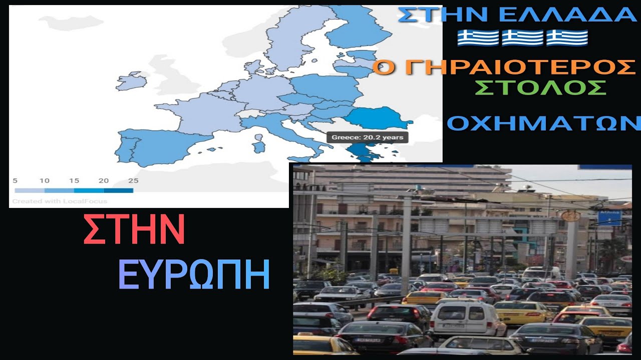 ΣΤΗΝ ΕΛΛΑΔΑ Ο ΓΗΡΑΙΟΤΕΡΟΣ ΣΤΟΛΟΣ ΑΥΤΟΚΙΝΗΤΩΝ ΣΤΗΝ ΕΥΡΩΠΗ - YouTube