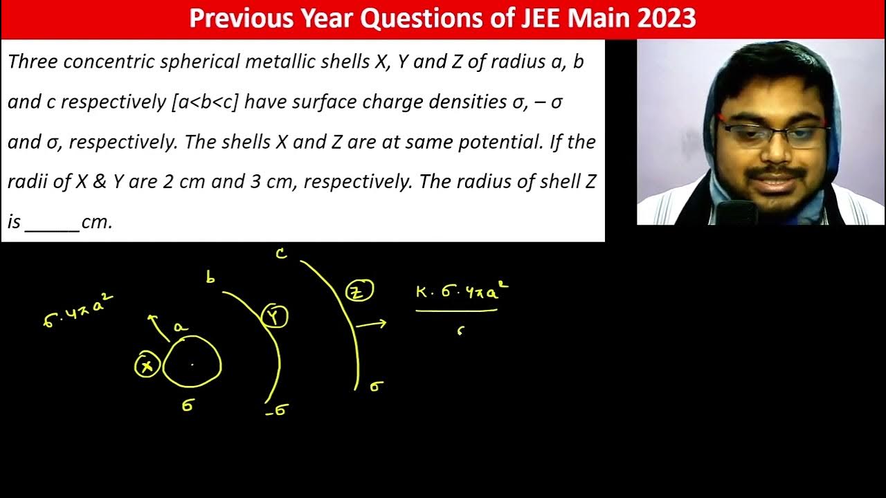 Three concentric spherical metallic shells X, Y and Z of radius a, b and c respectively - YouTube