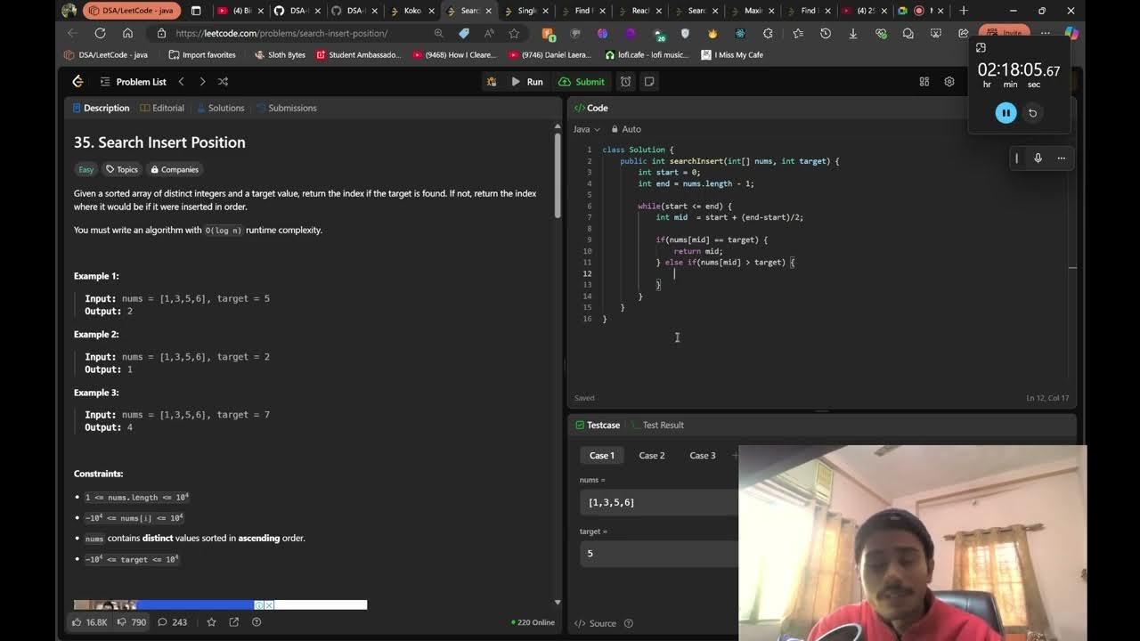 Day 7 of LeetCode until I Get Good At It: Search Insert Position (#35) - YouTube