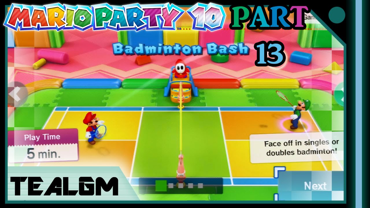 Mario Party 10 - Part 13: Bonus Games - Badminton Bash! (Master ...