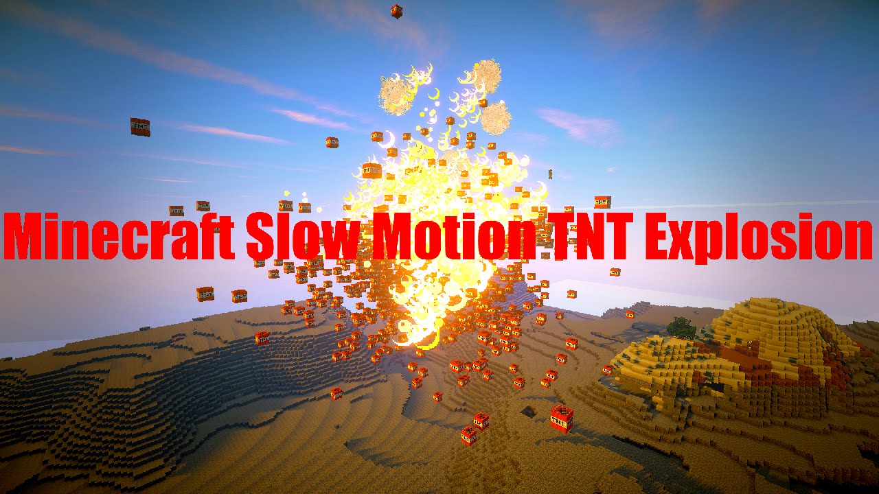 Minecraft Slow Motion TNT Explosion! - YouTube
