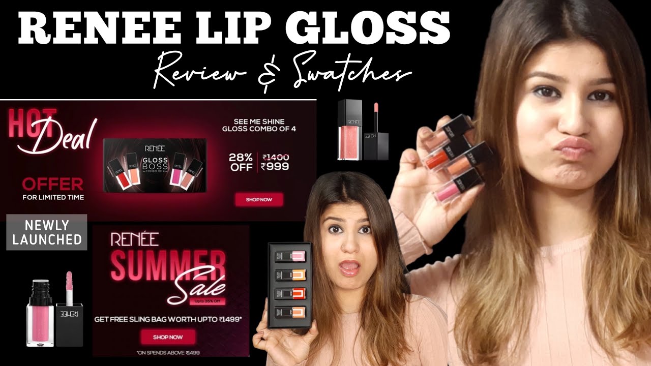 Renee See Me Shine | Tinted Lip Gloss | Combo Pack | Review+Swatches ...