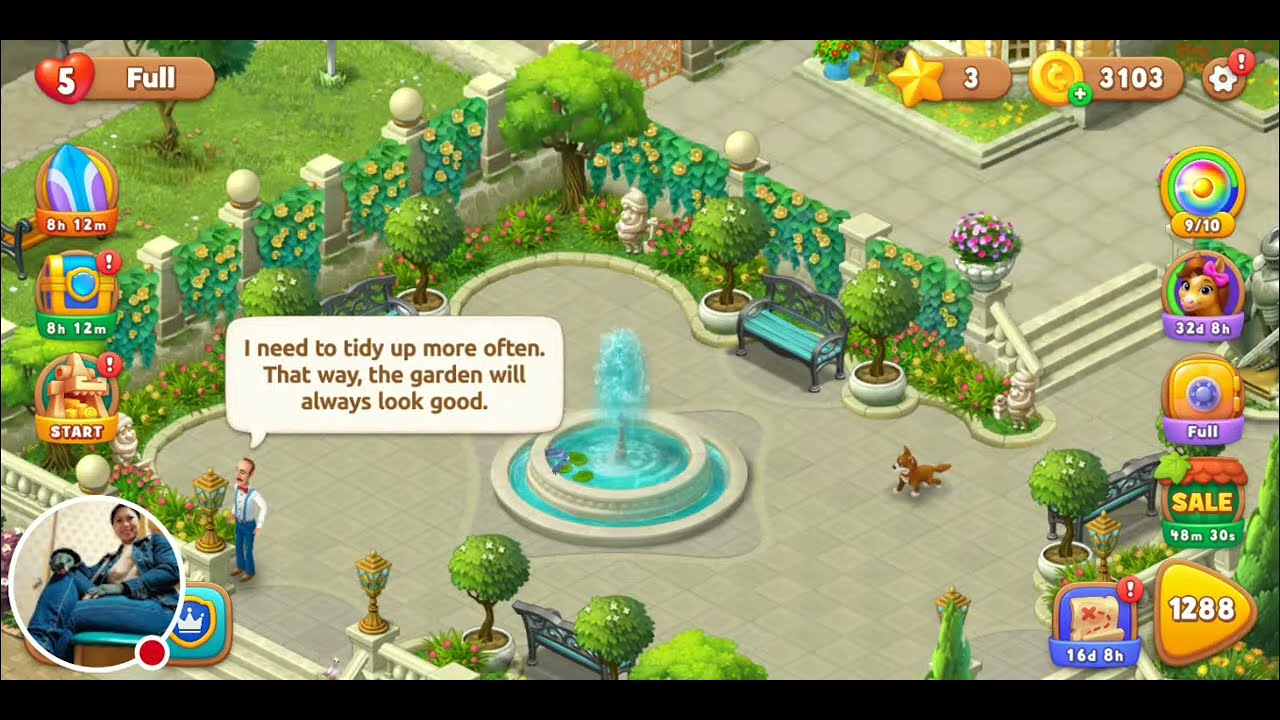 Garden Scapes Live Streaming Level Completed/ 188th Mobile Game ASMR ...