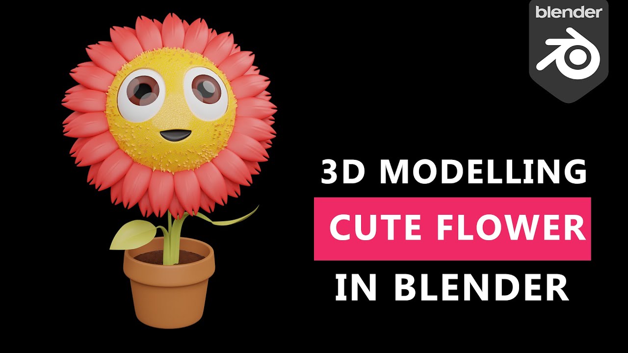 Cute Flower 3d Modelling In blender!! - YouTube
