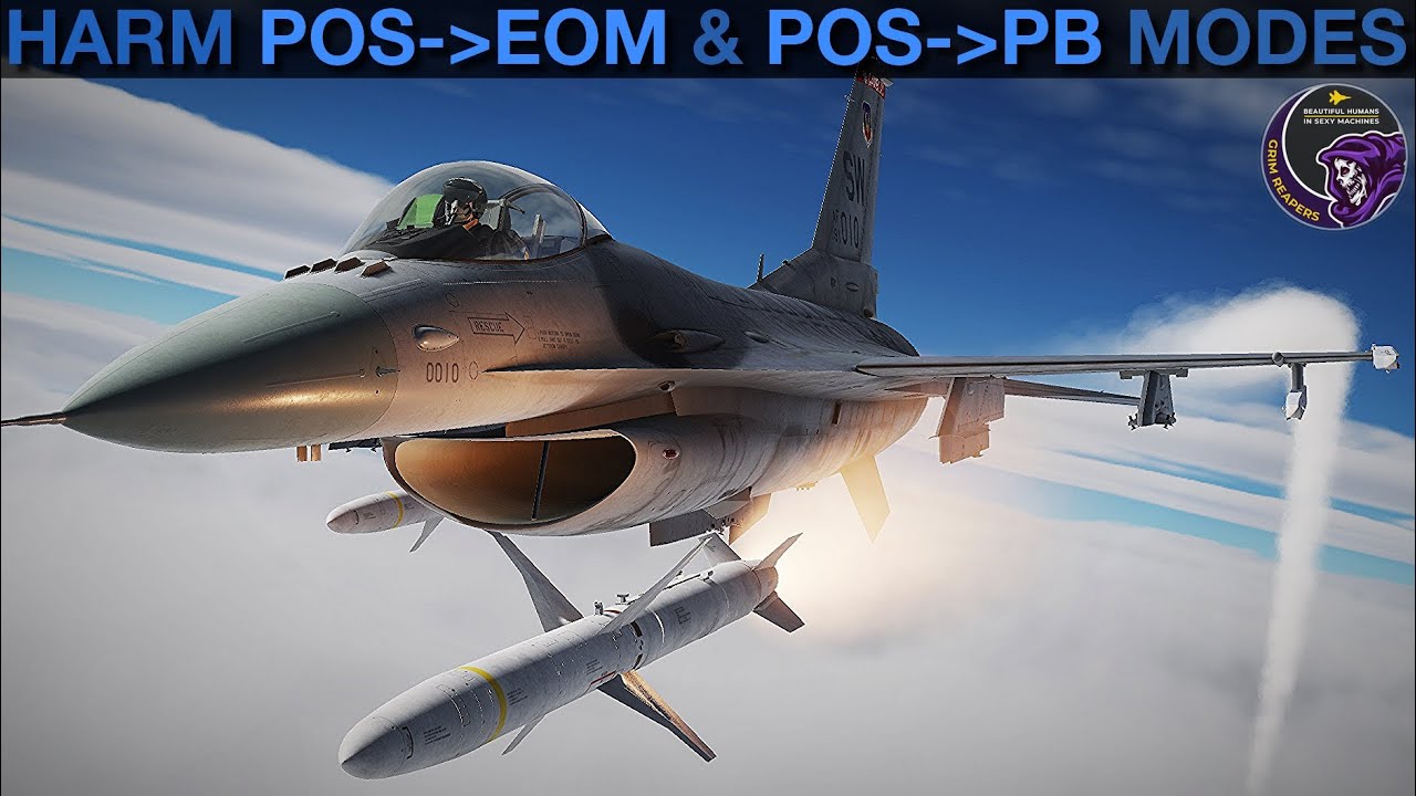 F-16C Viper: AGM-88C HARM (POS-EOM & POS-PB Modes) Tutorial | DCS WORLD ...