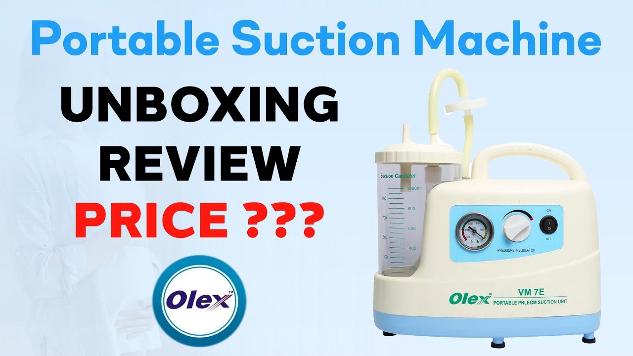 Olex Portable Phlegm Suction Machine Unit with 1000 ml Jar for Home ...