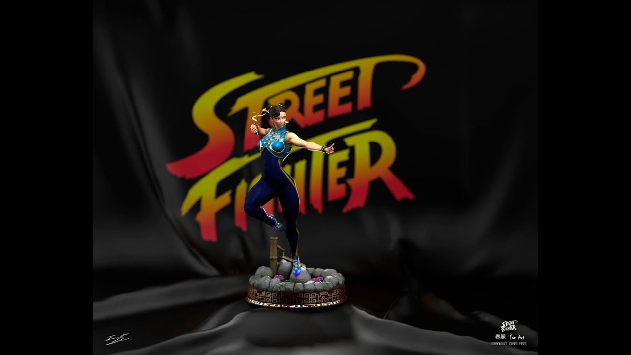 Chun-Li 360° made on zbrush - YouTube