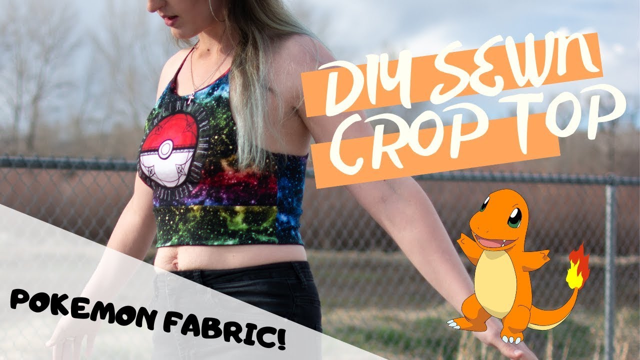 DIY Pokemon Crop Top and Binding Tutorial - FREE PATTERN ALERT - YouTube