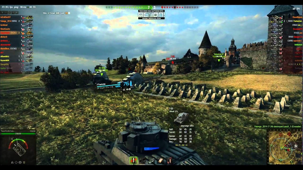World Of Tanks Matilda mission complete - YouTube