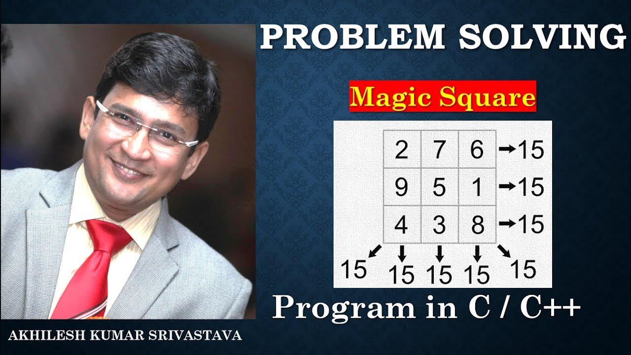 Generation of Magic Square : Problem Solving - YouTube