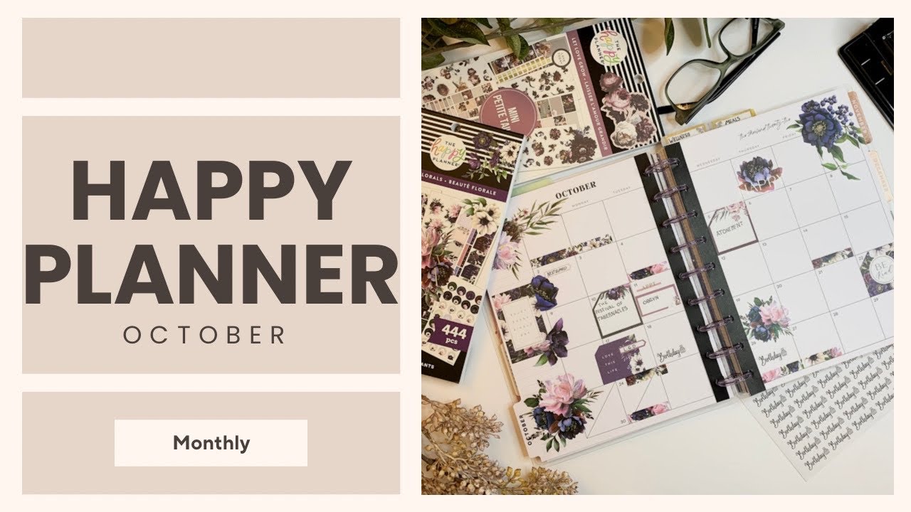 October Monthly| Happy Planner| Classic | Monthly Spread - YouTube