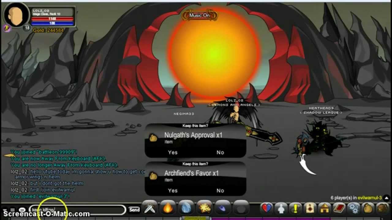 Aqw how to get cool wings,helm and armor - YouTube