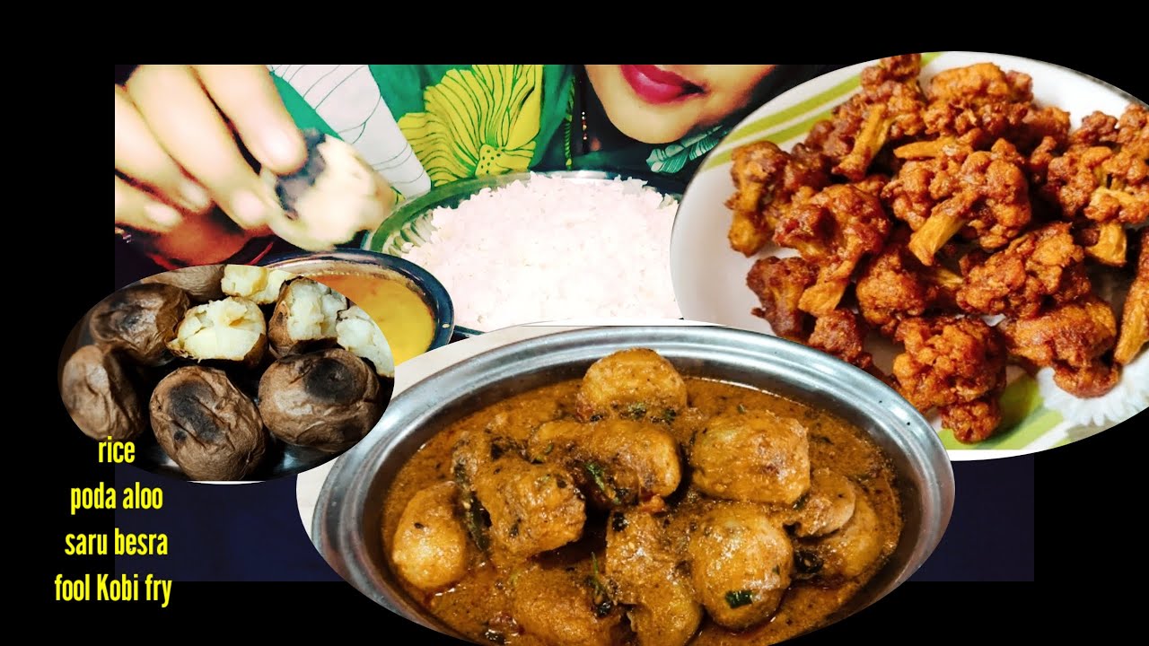 rice,poda aloo,saru besra,fool Kobi fry - YouTube