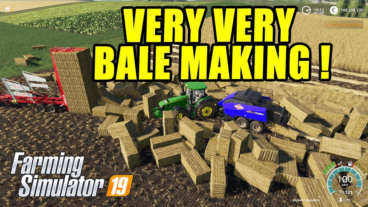 Farming Simulator 19 | Very Very Bale Making !! Fantastic Kuhn Baler ...