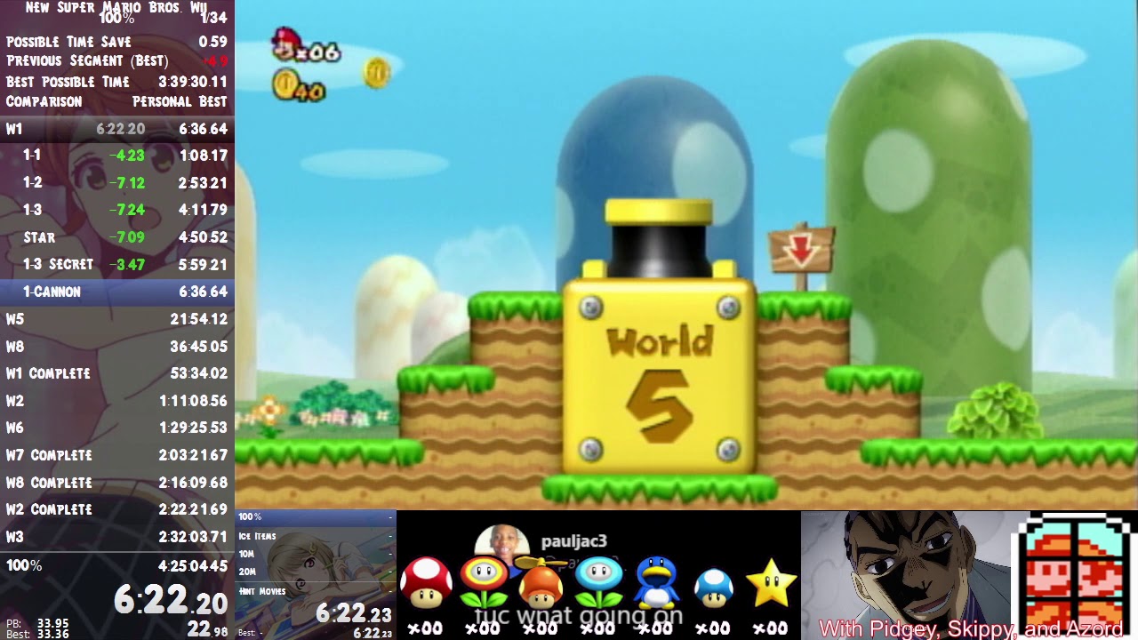 NSMBW Max% 8:33:05 - YouTube