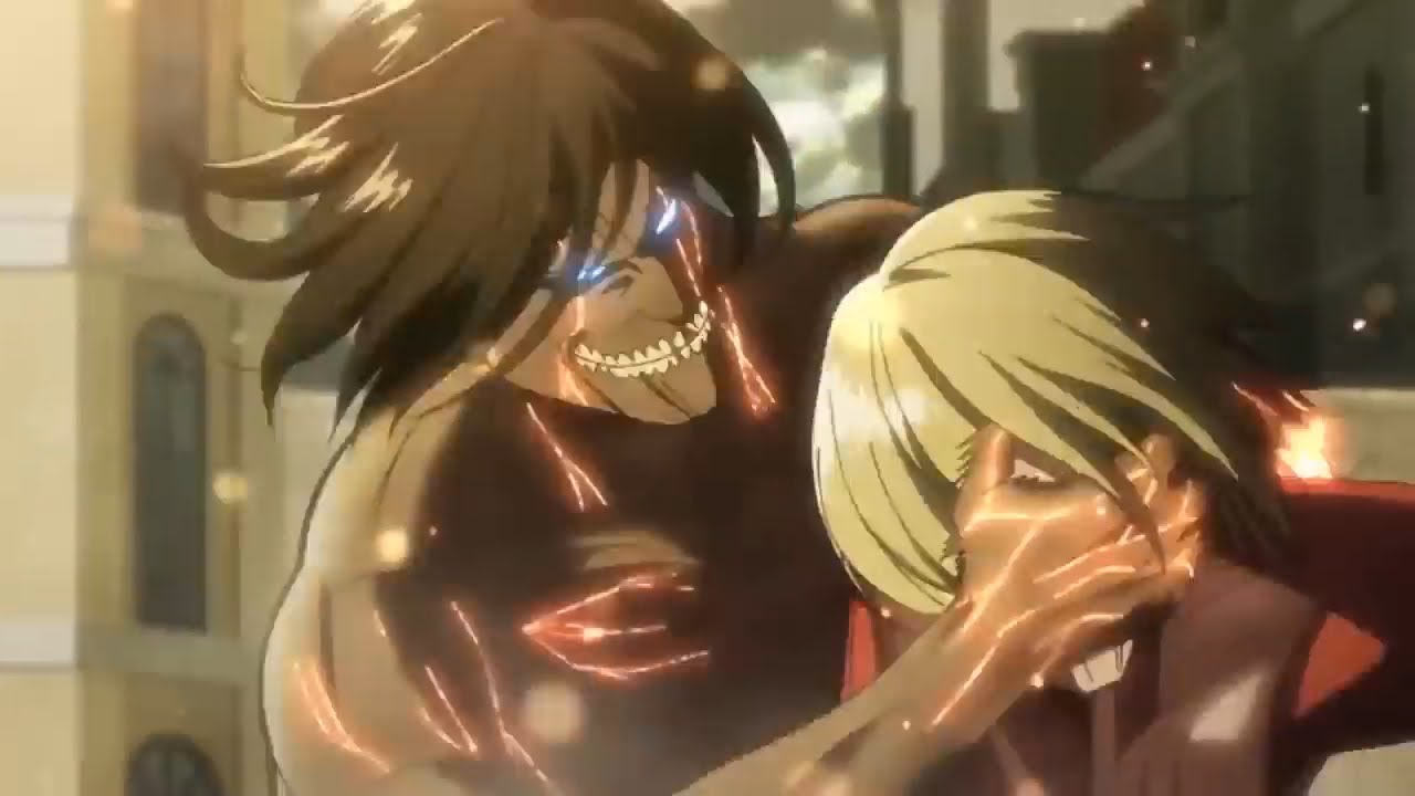Epic Showdown: Eren Furious Titan Transformation, Facing Off Against ...