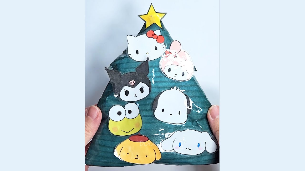 PAPER DIY ) Sanrio Christmas Tree Squishy|サンリオクリスマスツリースクイッシュ - YouTube