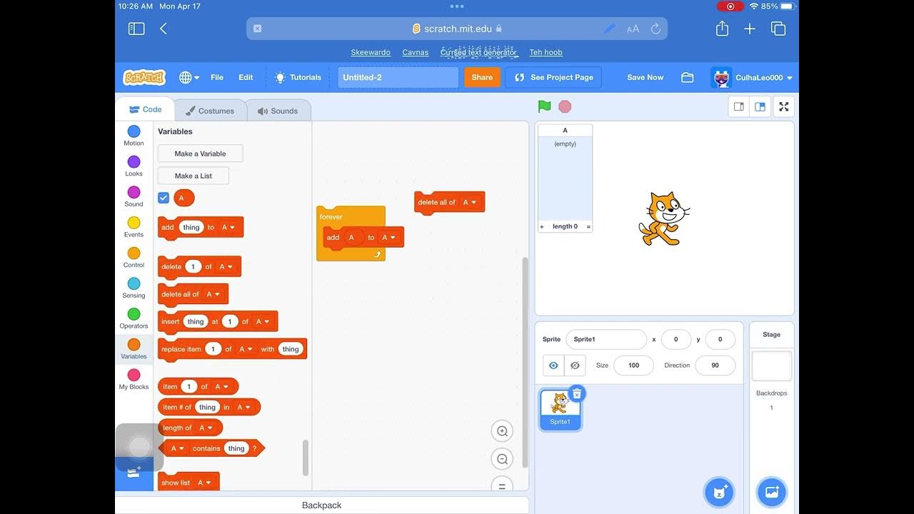 How to crash Scratch with ONLY TWO blocks - YouTube