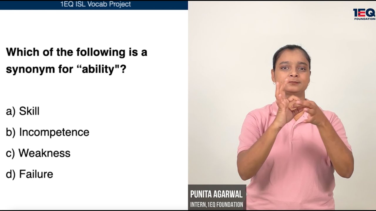Ability | 1EQ ISL Vocab - YouTube