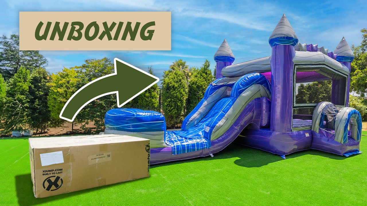 NEW Purplish Castle Bounce House Combo Unboxing | XJUMP - YouTube