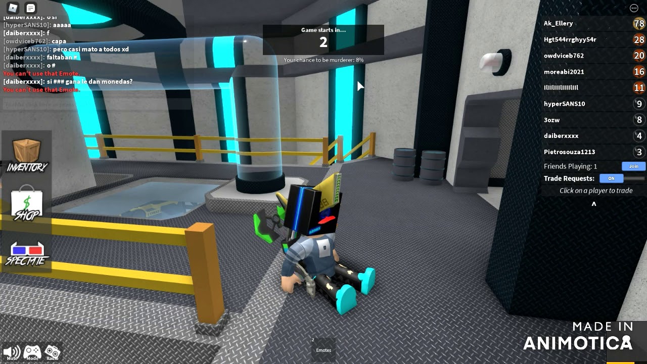 How to sit without the sit emote in roblox mm2 - YouTube