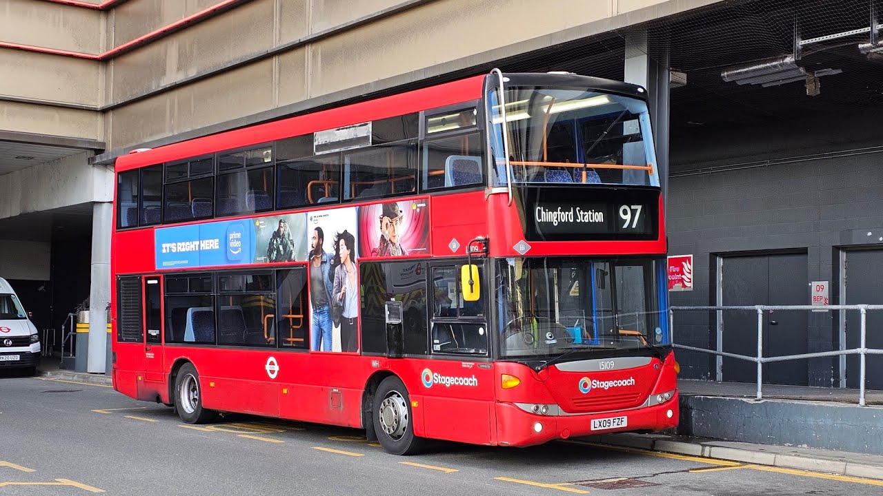Full Journey on the London Bus Route 97 - Stratford City to Chingford Station | 15109 (LX09FZF ...