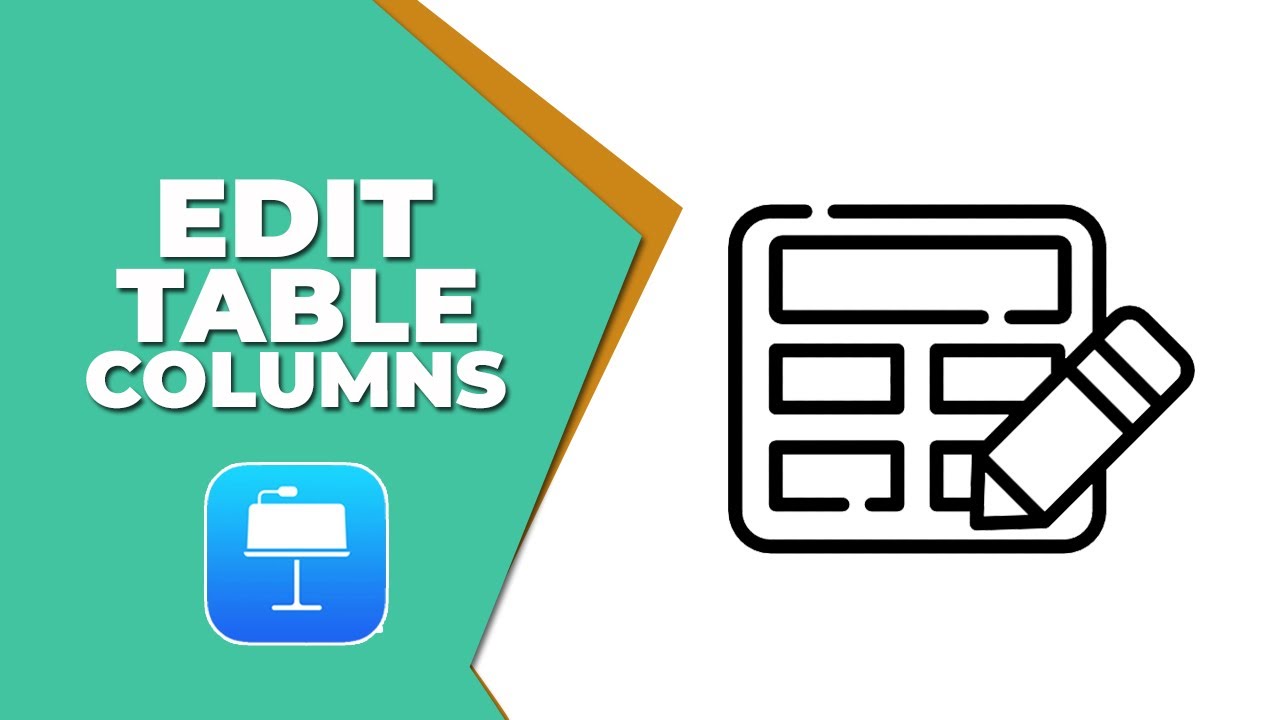 How to Edit Table Columns in Apple Keynote - YouTube