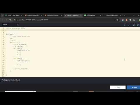CodeChef Starters 143 Solution....| Maximum Coins - YouTube