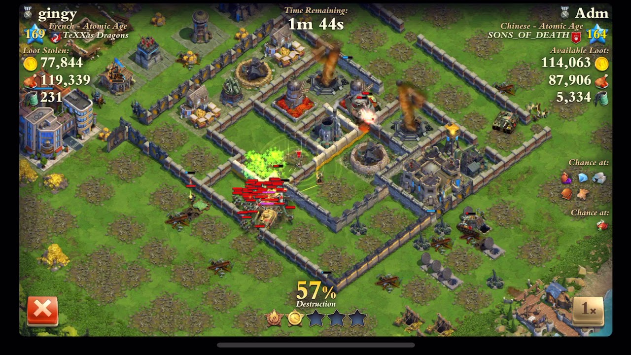 Dominations Gameplay Atomic Age Base Destruction - YouTube