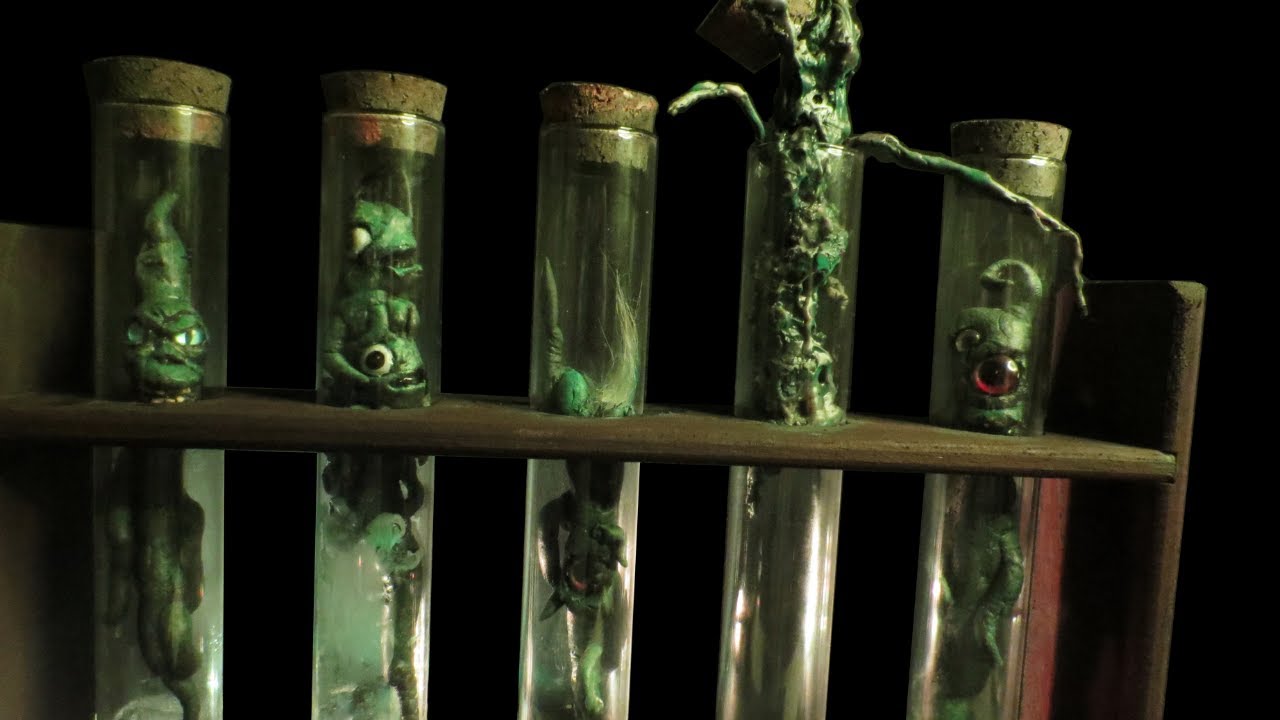 Making AWESOME Mad Scientist Lab Props - Test Tube Worms - YouTube