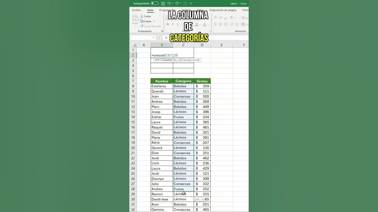 Únicos Y Sumar Si En Excel Superexcel Youtube