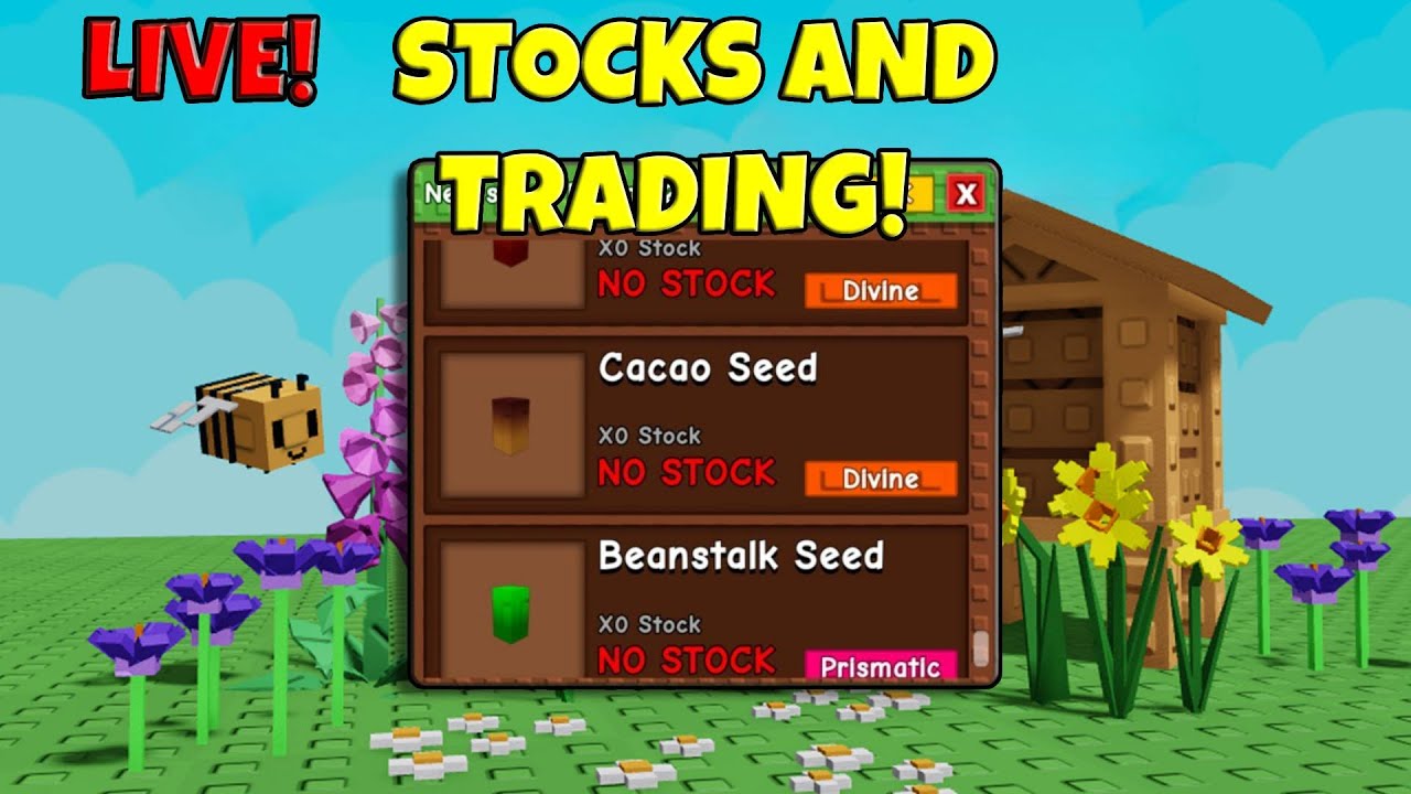 GGROW A GARDEN STOCK AND TRADE 24/7 🔴 LIVE | SHECKLES & CANDY BLOSSOM ...