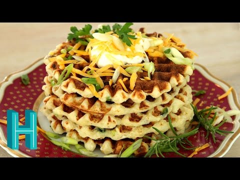 Mashed Potato Waffles! Hilah Cooking