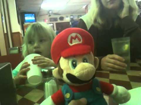 Mario eating pizza at a restaurant. - YouTube
