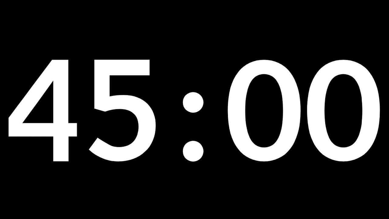 45-Minute Timer: Stay Focused and Maximize Productivity! - YouTube