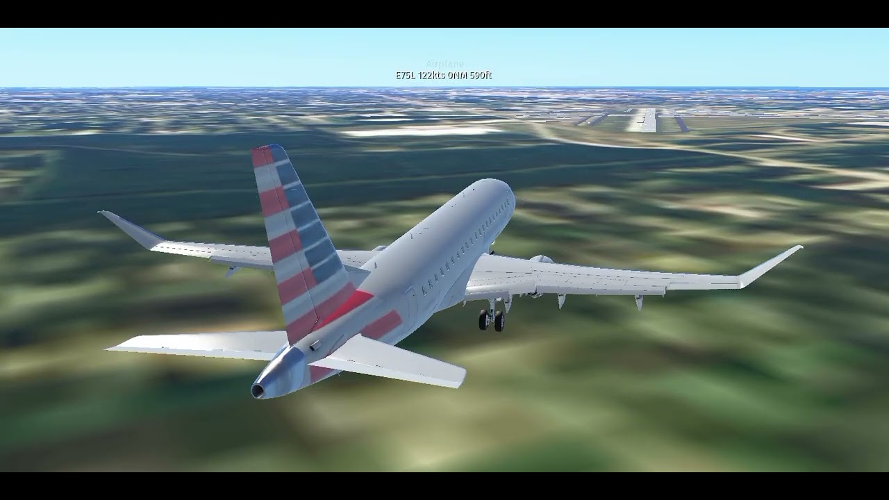 INFINITE FLIGHT American Eagle E175 arrives at Baton Rouge, LA. - YouTube