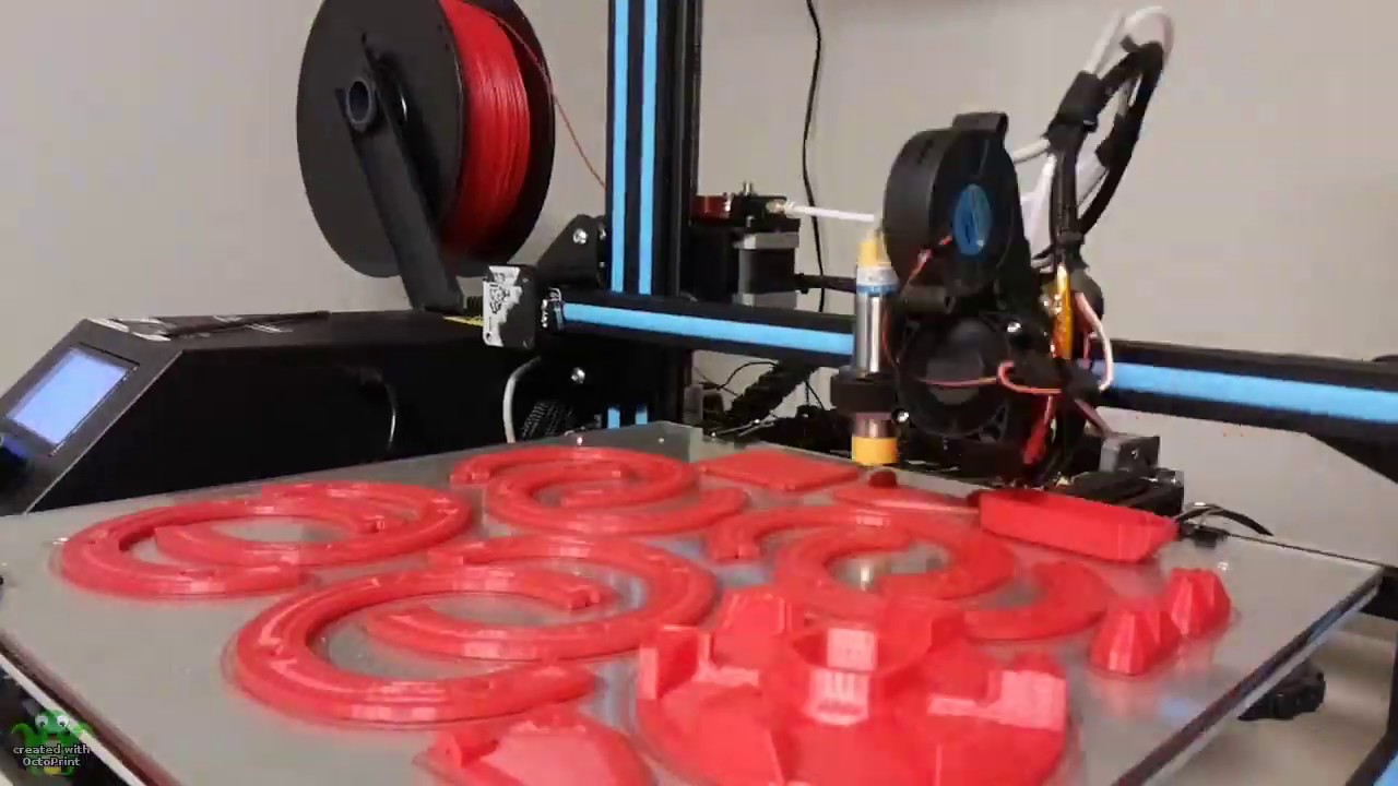 3D Printed RC Snow blower - RED PARTS - YouTube