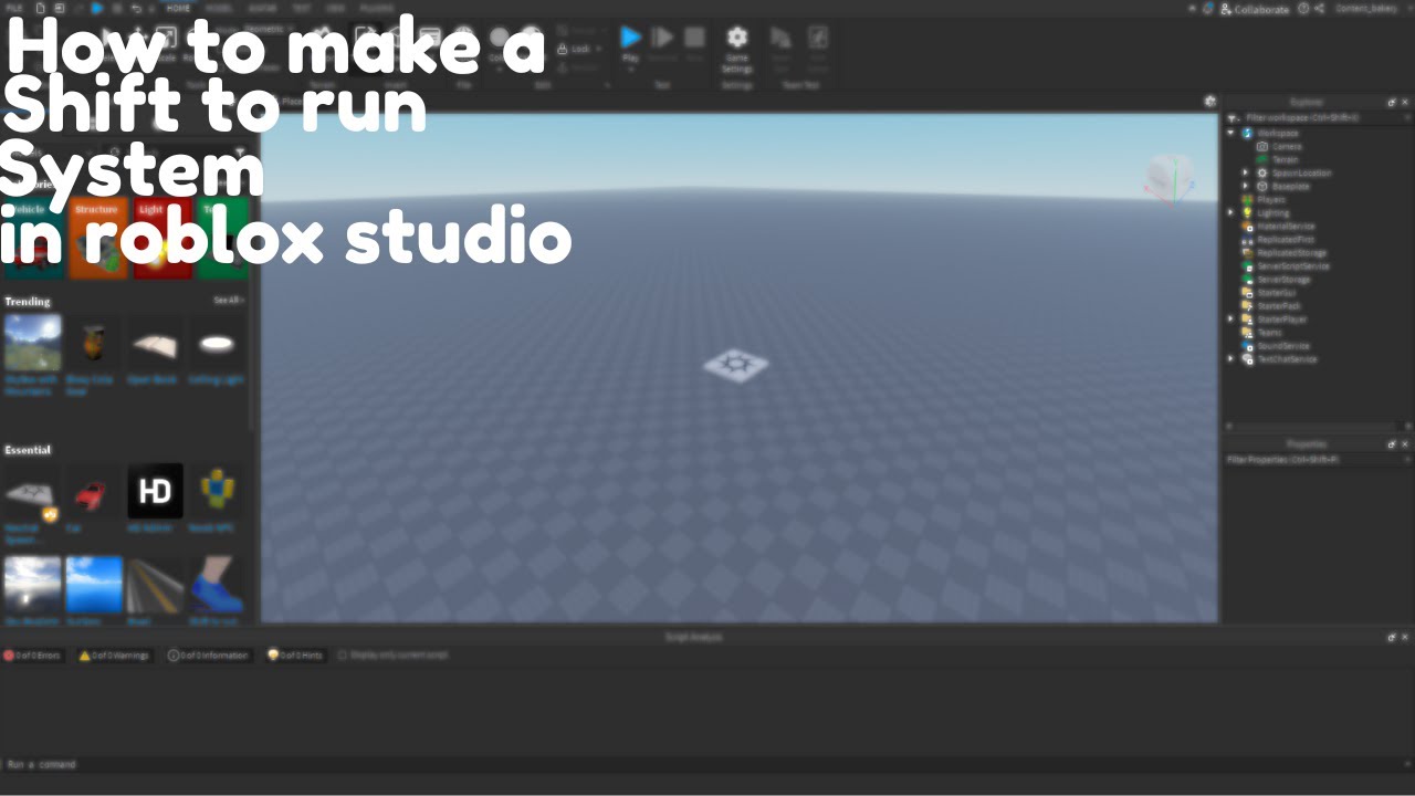 How to make a shift to run system in roblox studio - YouTube
