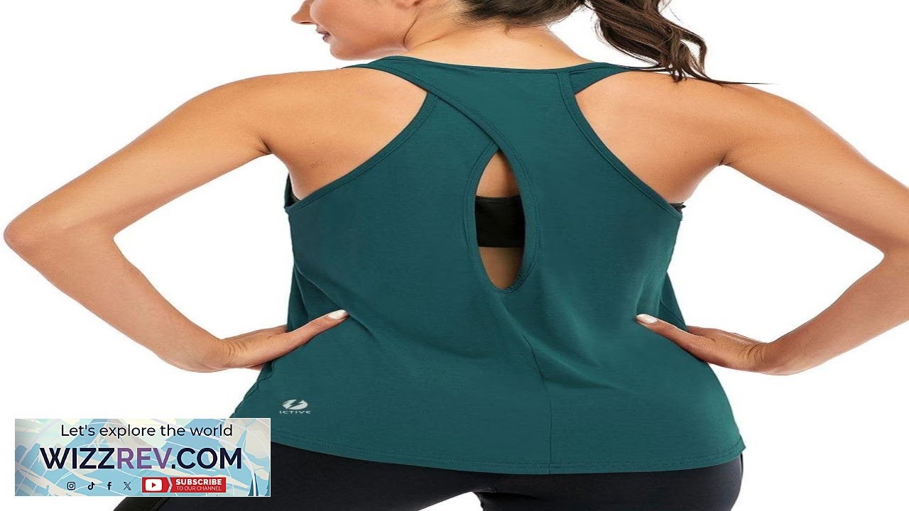 ICTIVE Womens Cross Backless Workout Tops for Women Racerback Tank Tops ...