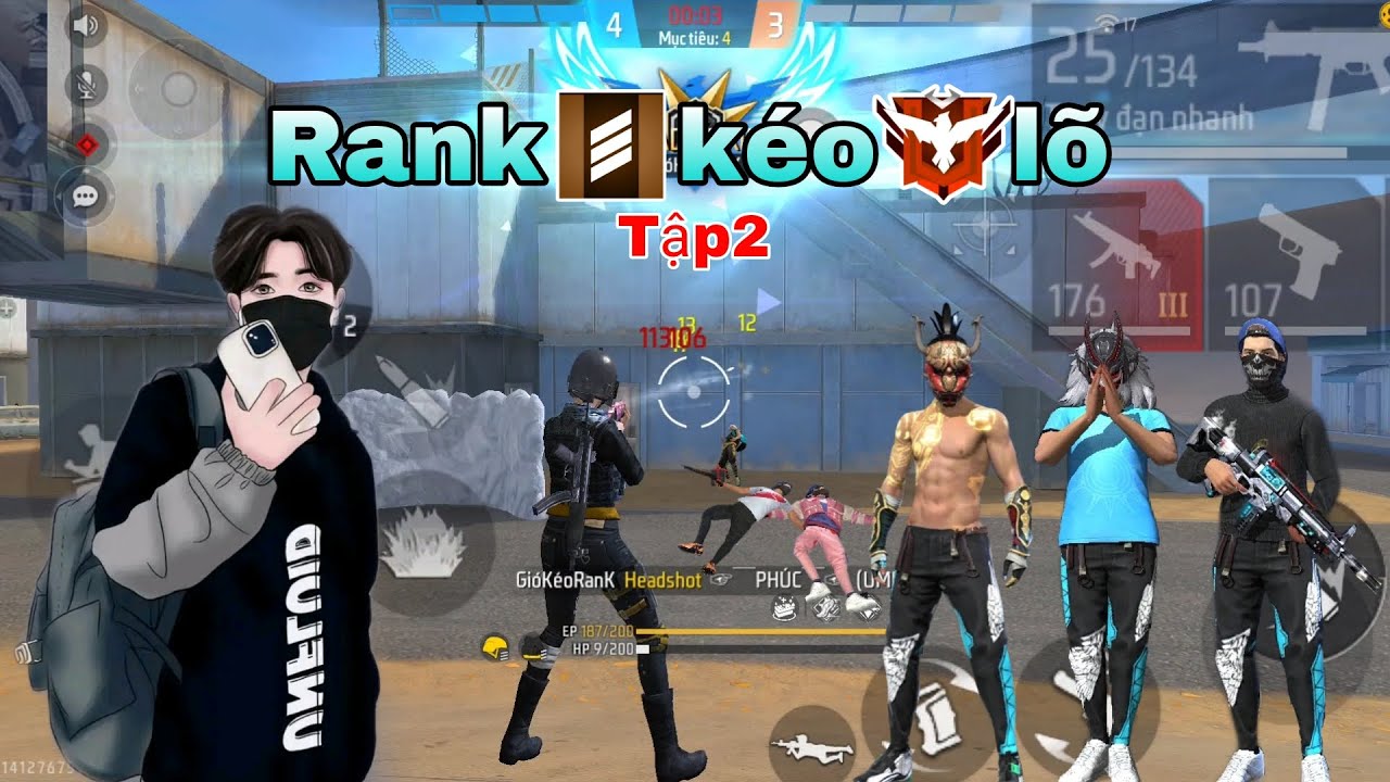 [ Free Fire] Dùng Acc Bot Kéo Rank Tập2: Rank Đồng Kéo Gánh Thách Đấu ...