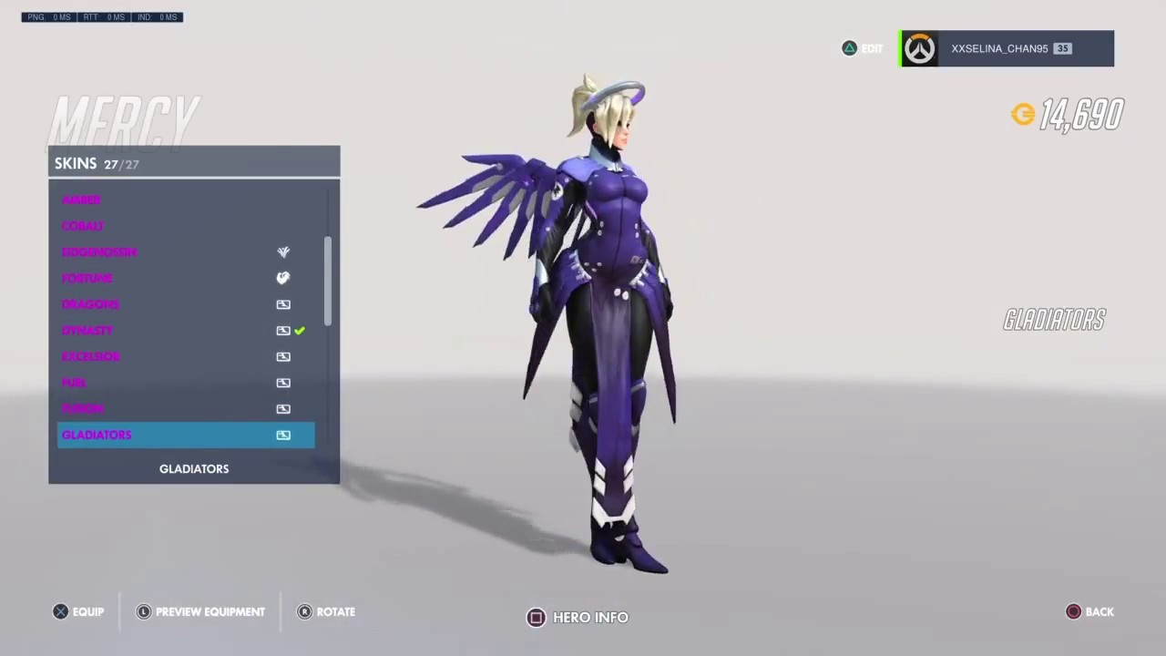 Every OWL Mercy Skin with Golden Weapon [Overwatch PS4] - YouTube
