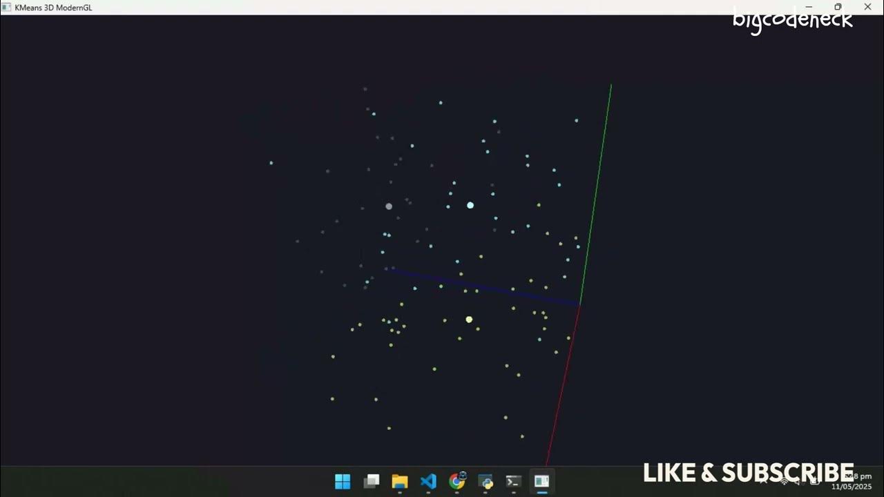 K-Means Clustering Visualization in 3D with Modern OpenGL | Interactive Demo & Source Code - YouTube