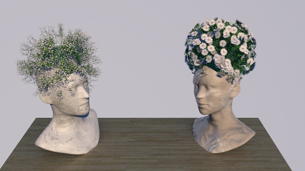 Pots vases male and female head in Cinema 4D tutorial - YouTube