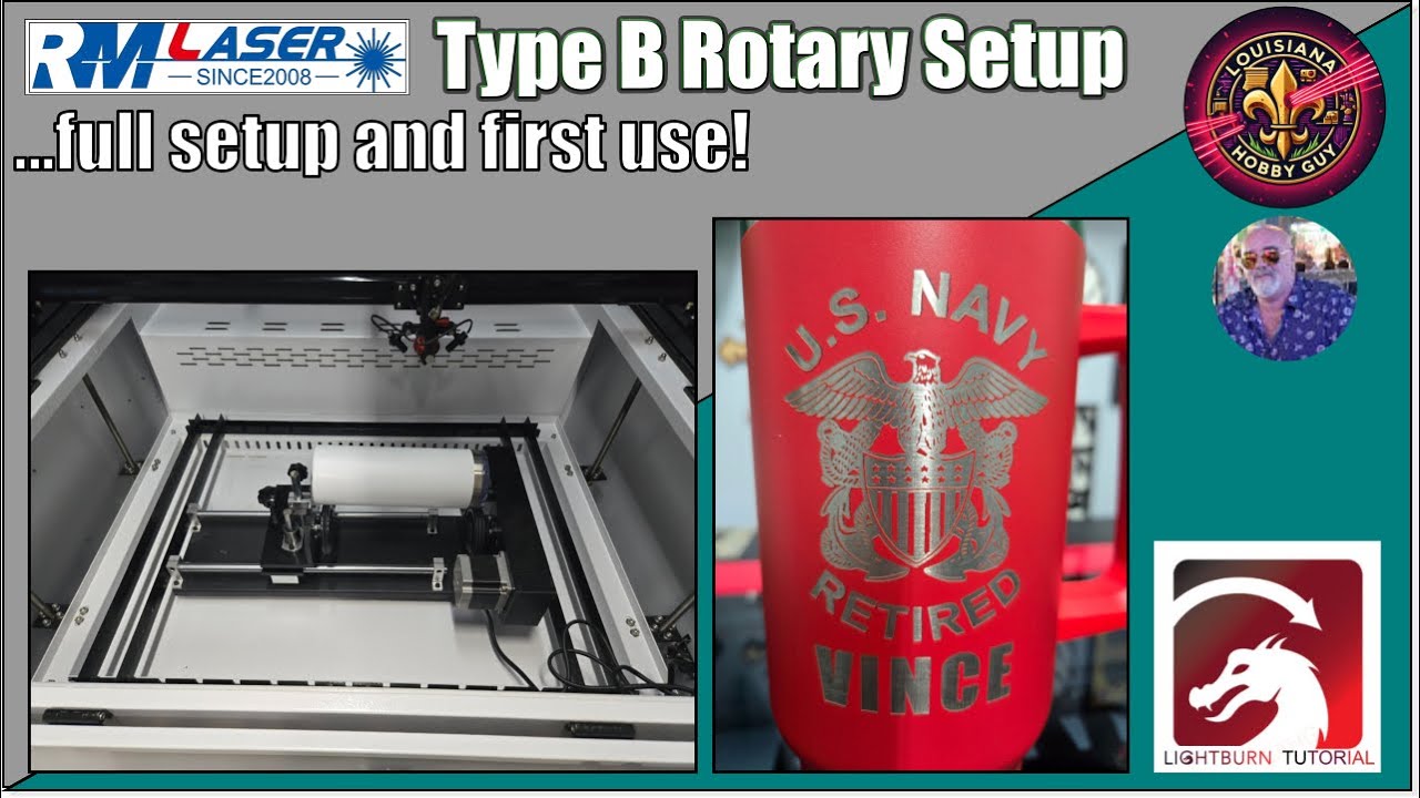 🥳 Setting up my rotary on the RM Laser 90W Co2 #RMLaser - YouTube