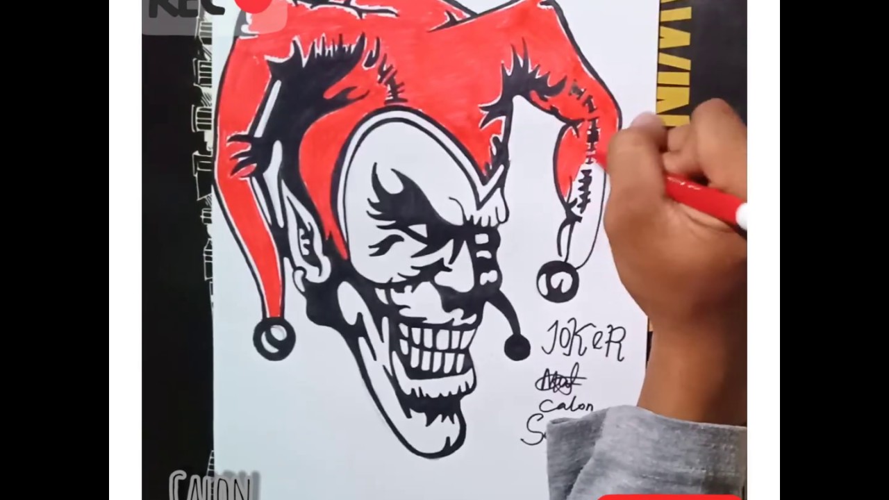 Joker Terbaru Gambar Pakek Spidol Youtube