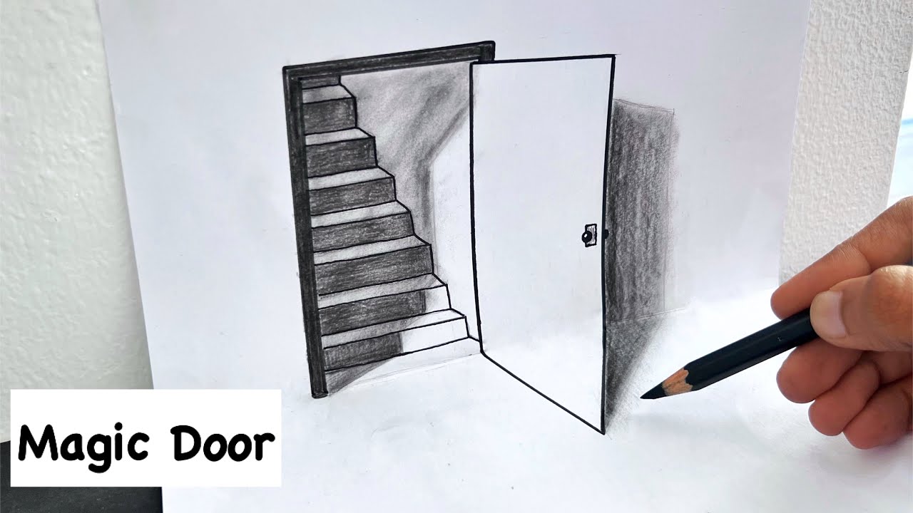 Magic Door Illusion | Funny 3D trick on Paper - YouTube