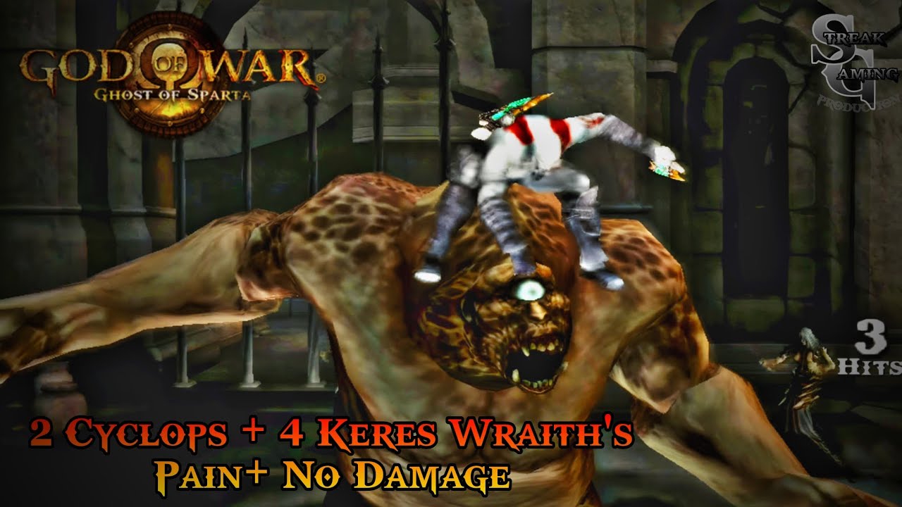 GoW: Ghost of Sparta- God Mode No Upgrade No Damage- 2 Cyclops + 4 ...