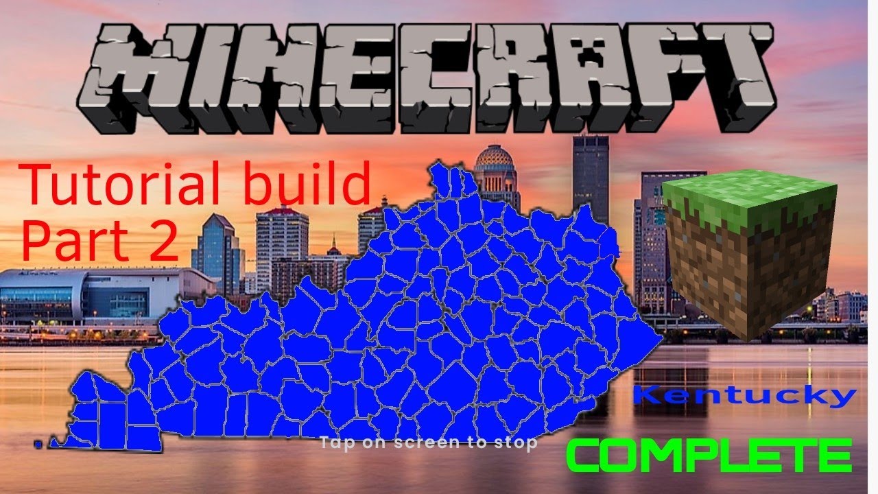 Minecraft Tutorial : how to build Kentucky state county map part 2 ...