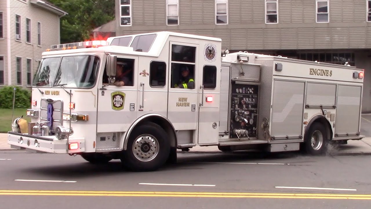 New Haven Fire Department Engine 8 Responding 7-14-23 - YouTube